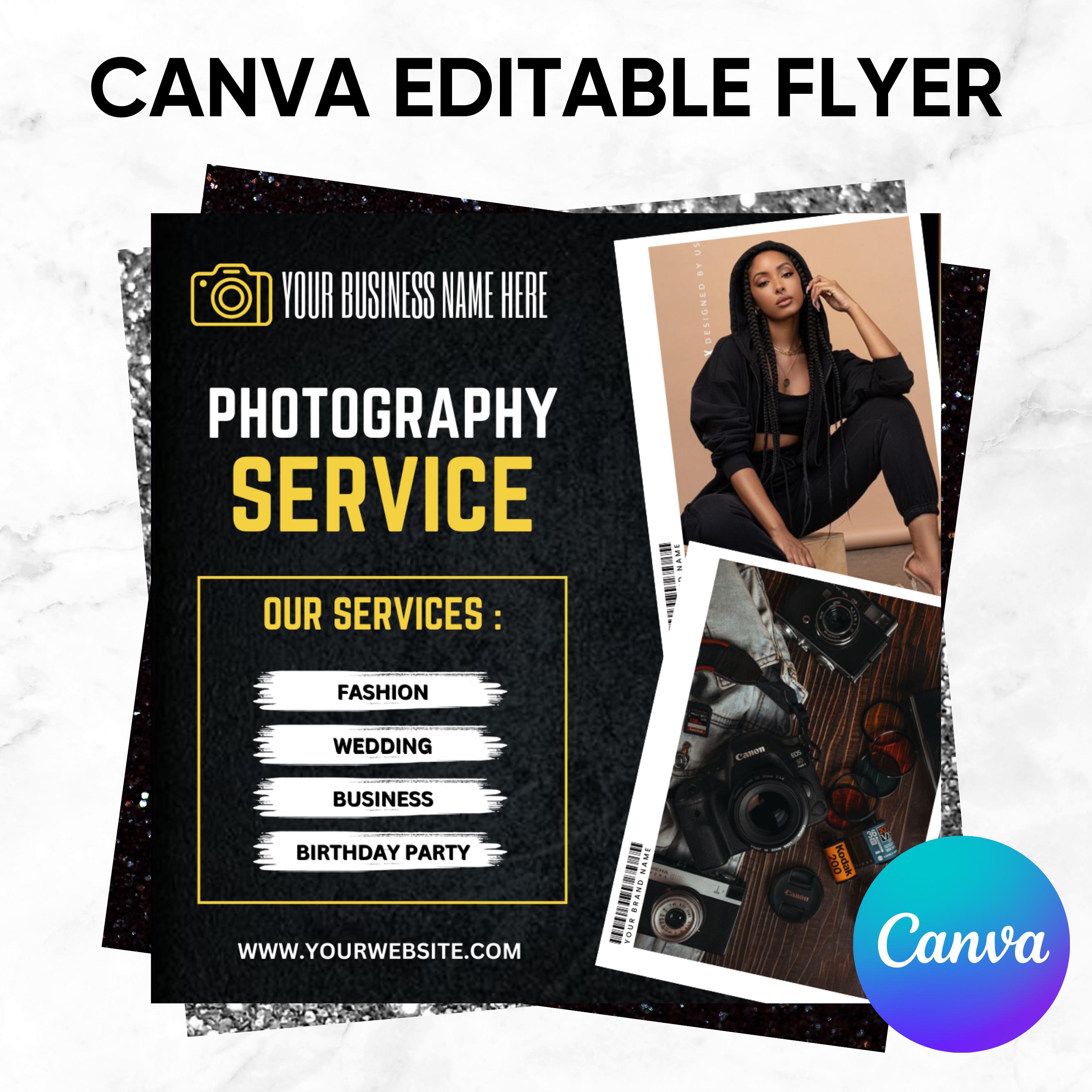 Photography Business Flyer Template, Photographer Flyers, Photoshoot ...