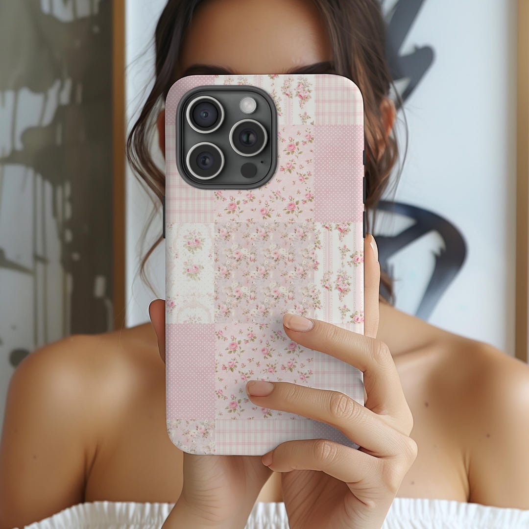 Quilt Patchwork Phone Case, Floral Quilt Phone Case, Shabby Chic iPhone ...