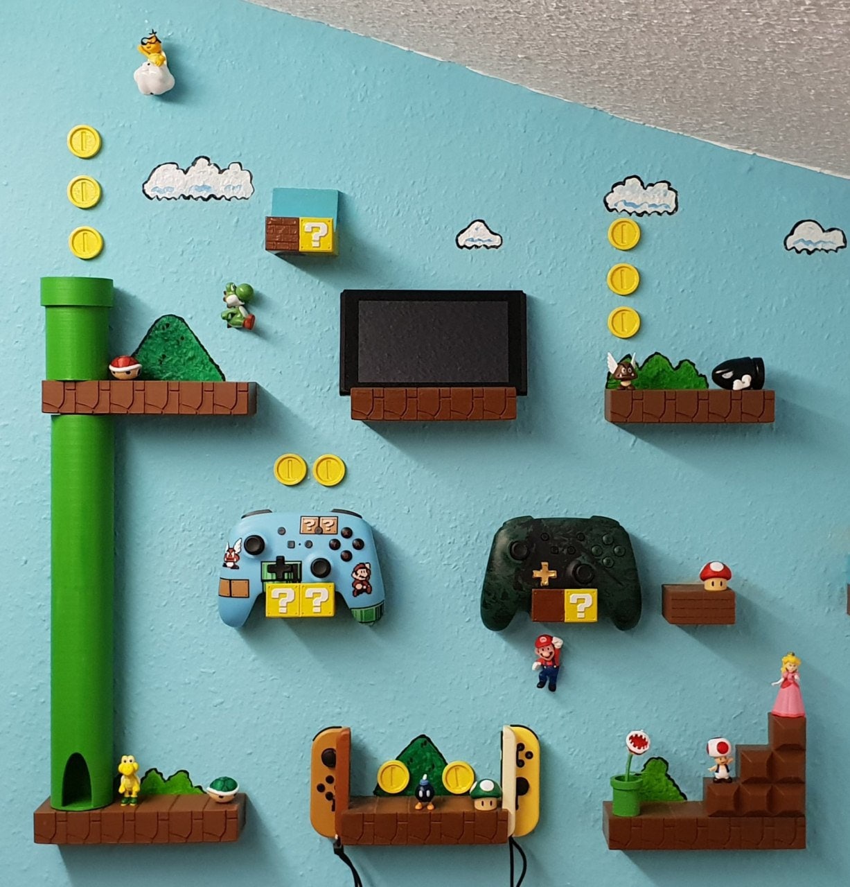 Super Mario Wall Decor STL File 19 Piece Retro Gaming Themed Decorative ...