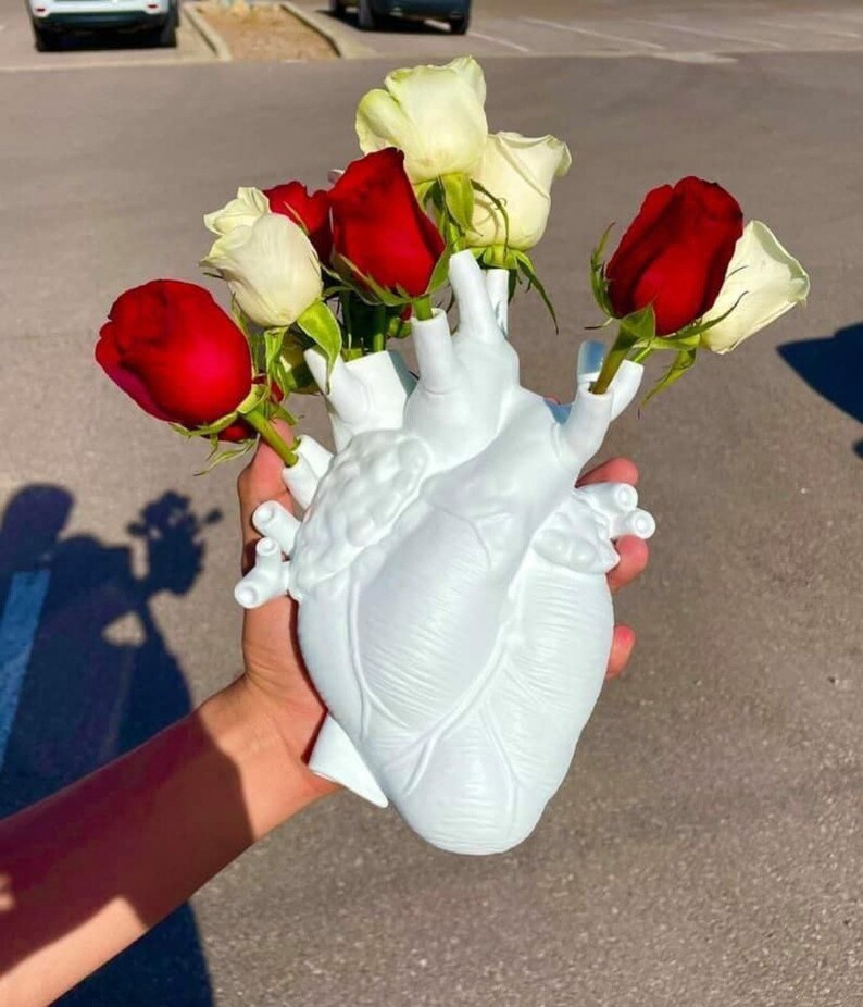 Heart-shaped Flower Pot STL File Decorative Planter Model for 3D ...