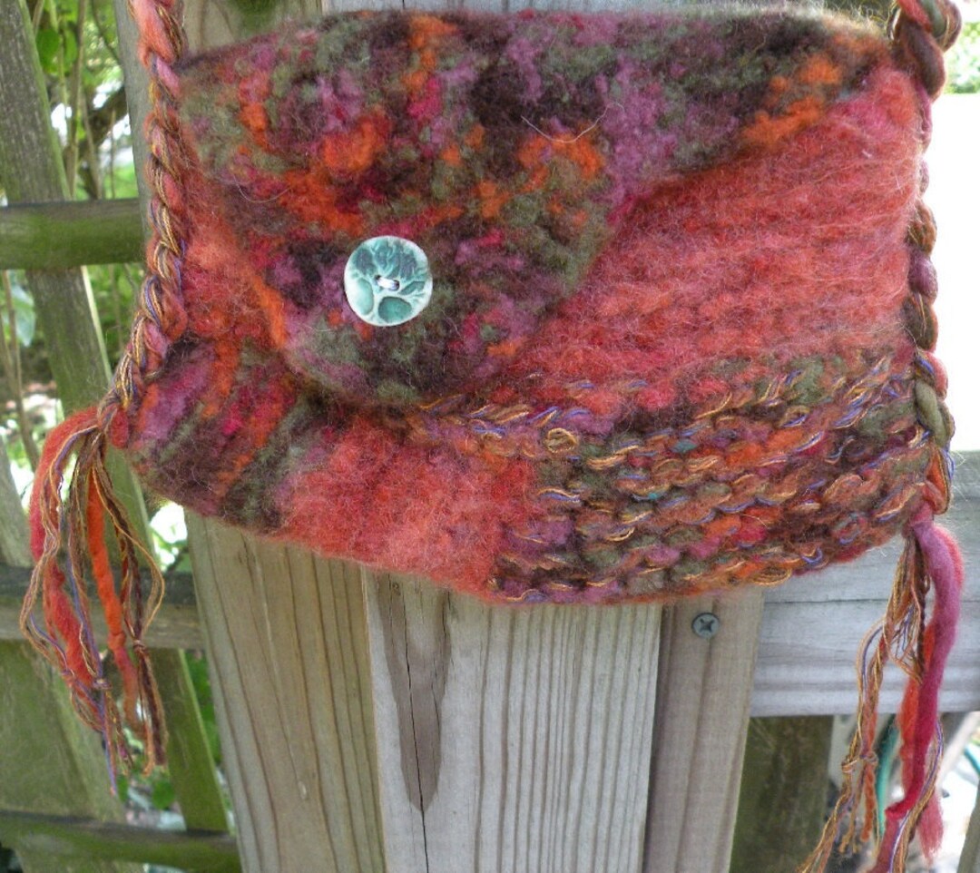 Felted Wool Tree Handbag, Small Purse, iPhone Bag, Bohemian Bag ...