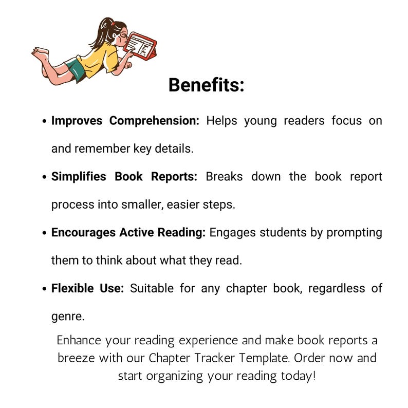Chapter Tracker Template for Chapter Book Students - Etsy
