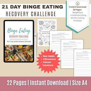 Binge Eating Recovery Workbook - Etsy