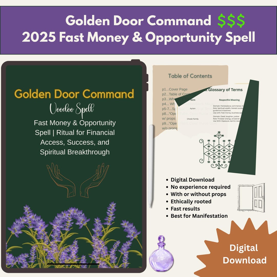 Golden Door Command Voodoo Spell | Fast Money Ritual (digital Download ...