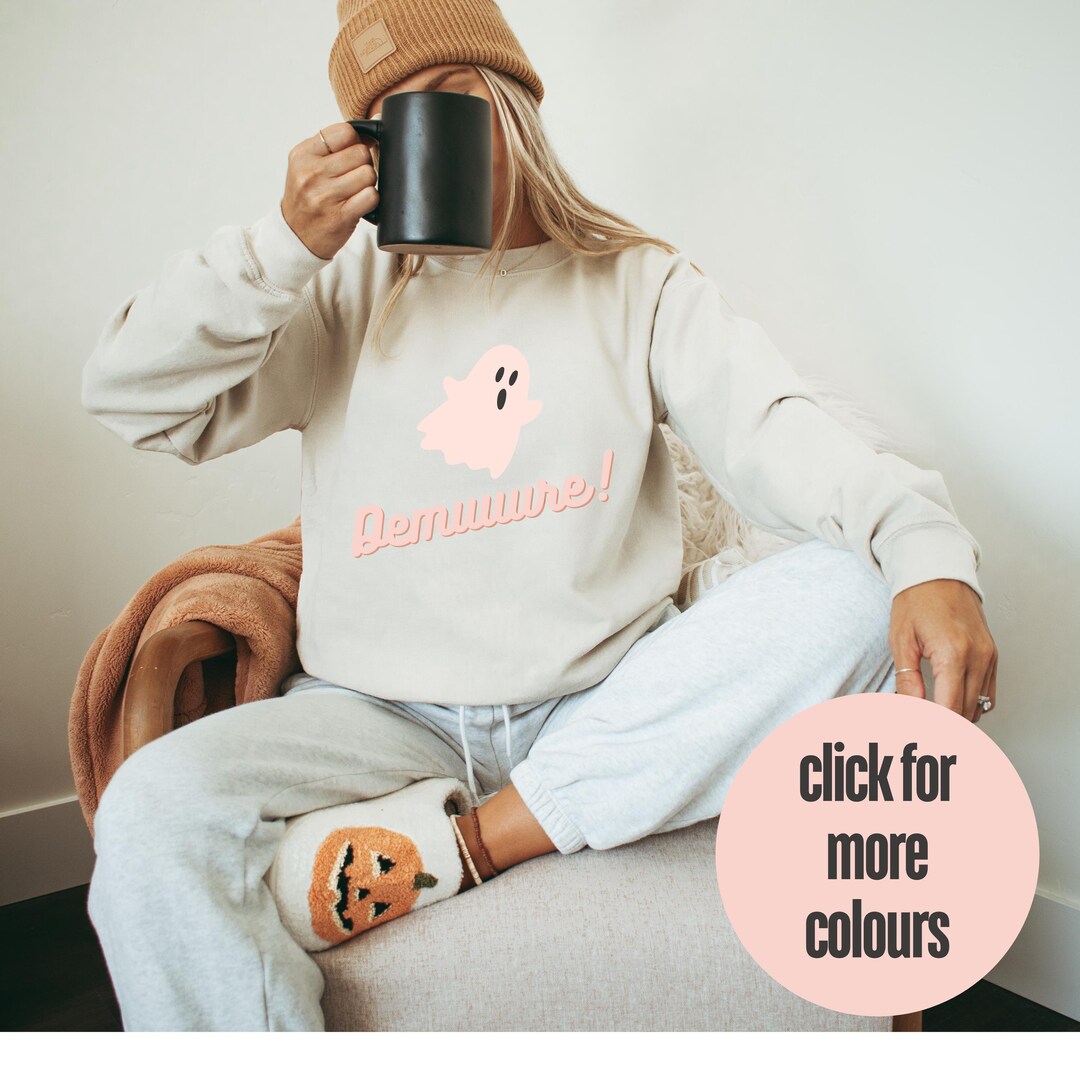 Demure Halloween Ghost Sweatshirt Funny Gift for Her Viral Tiktok Meme ...