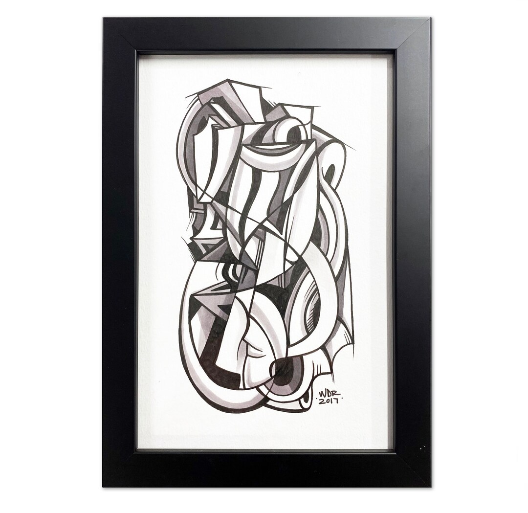 Sidewinder - Original Ink Drawing on Paper | Signed , Framed and Ready ...