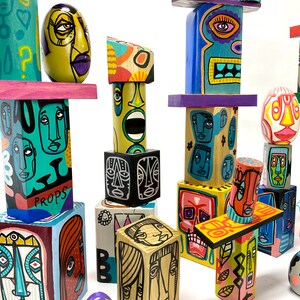 Funk Totem Part No. 537 - Original Mixed Media Block - Vol. 20 - Etsy