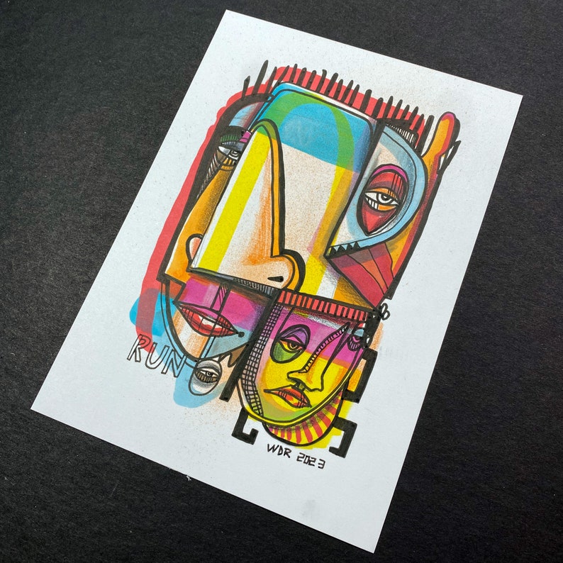 Run Original Ink Illustration on Bristol 5 X 7 - Etsy