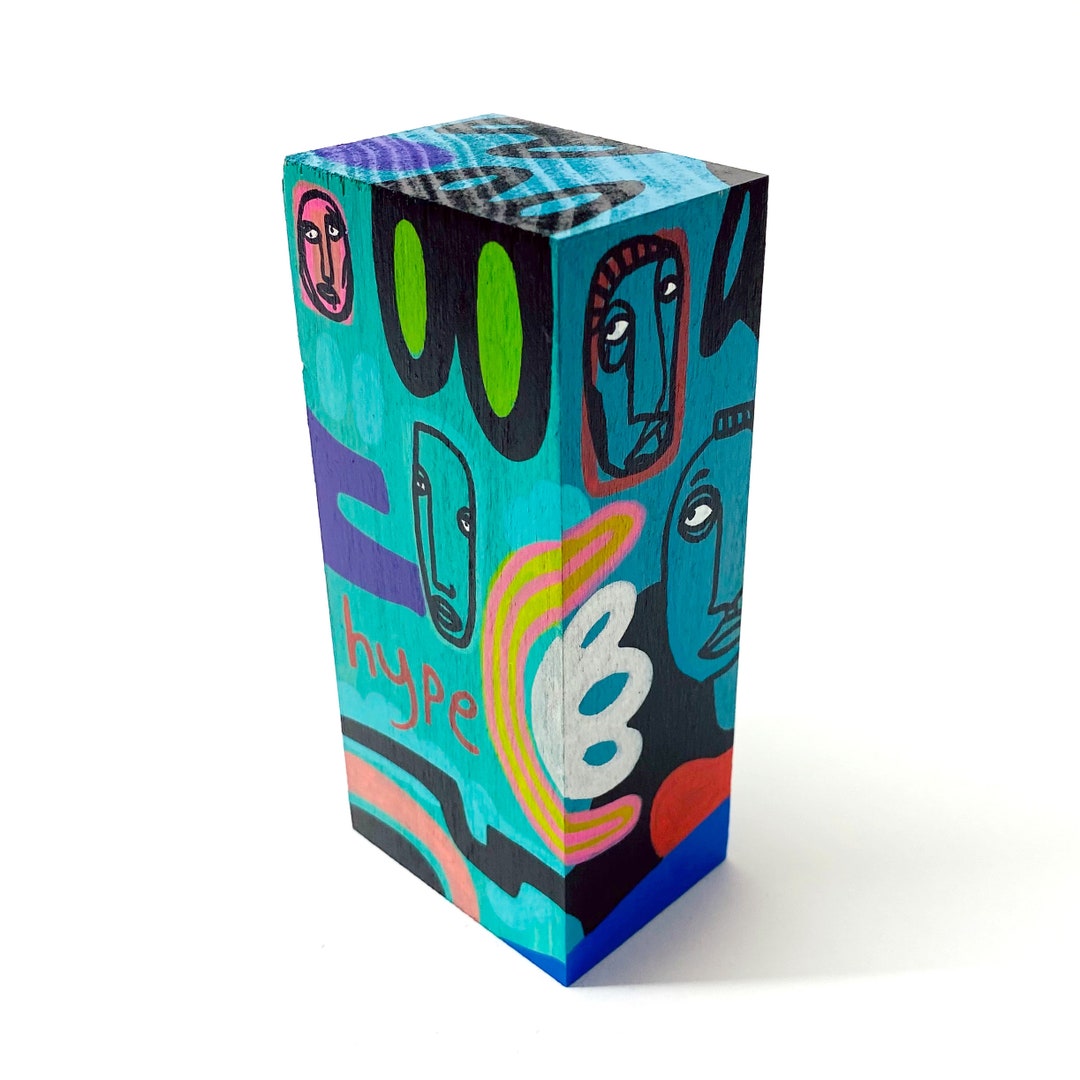 Funk Totem Part No. 537 - Original Mixed Media Block - Vol. 20 - Etsy