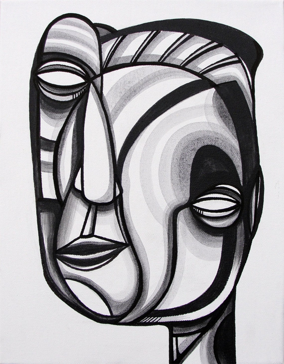 Teba - Original 11" X 14" Painting on Canvas - Metamorphic Portrait - Etsy