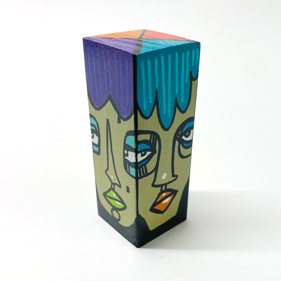 Funk Totem Part No. 529 - Original Mixed Media Block - Vol. 20 - Etsy