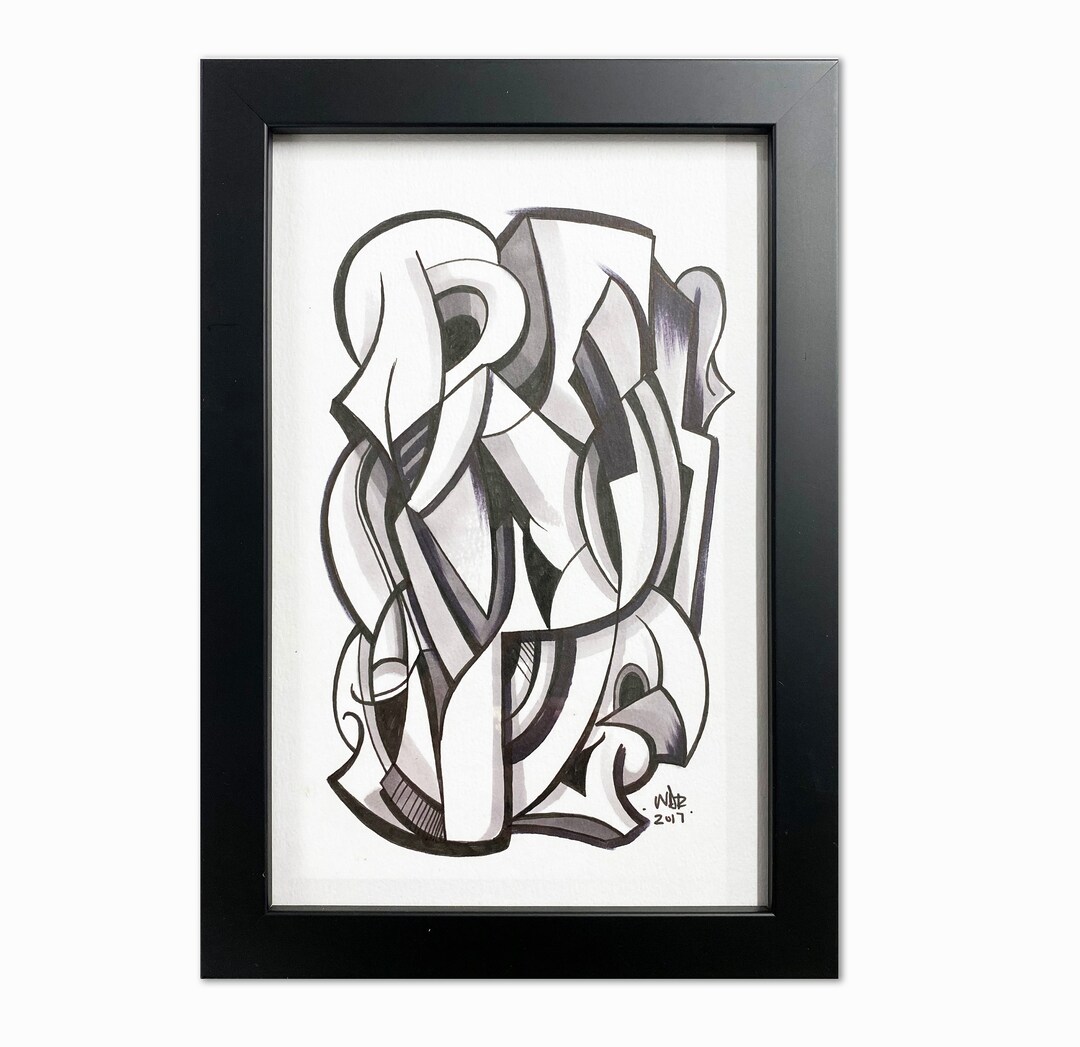 Plots- Original Ink Drawing on Paper | Signed , Framed and Ready to ...