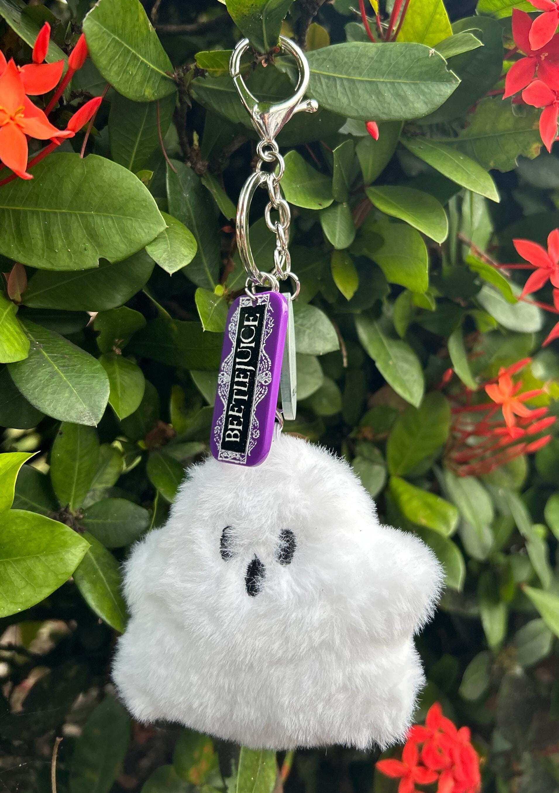 Beetlejuice Keychain With Ghost Plush, Lydia Deetz Key Chain - Etsy
