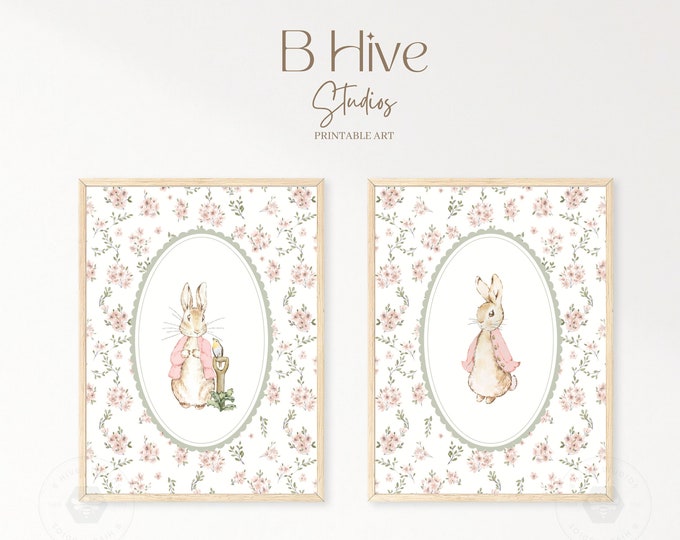 Vintage Peter Rabbit Nursery Art Prints, Beatrix Potter, Nursery Wall ...
