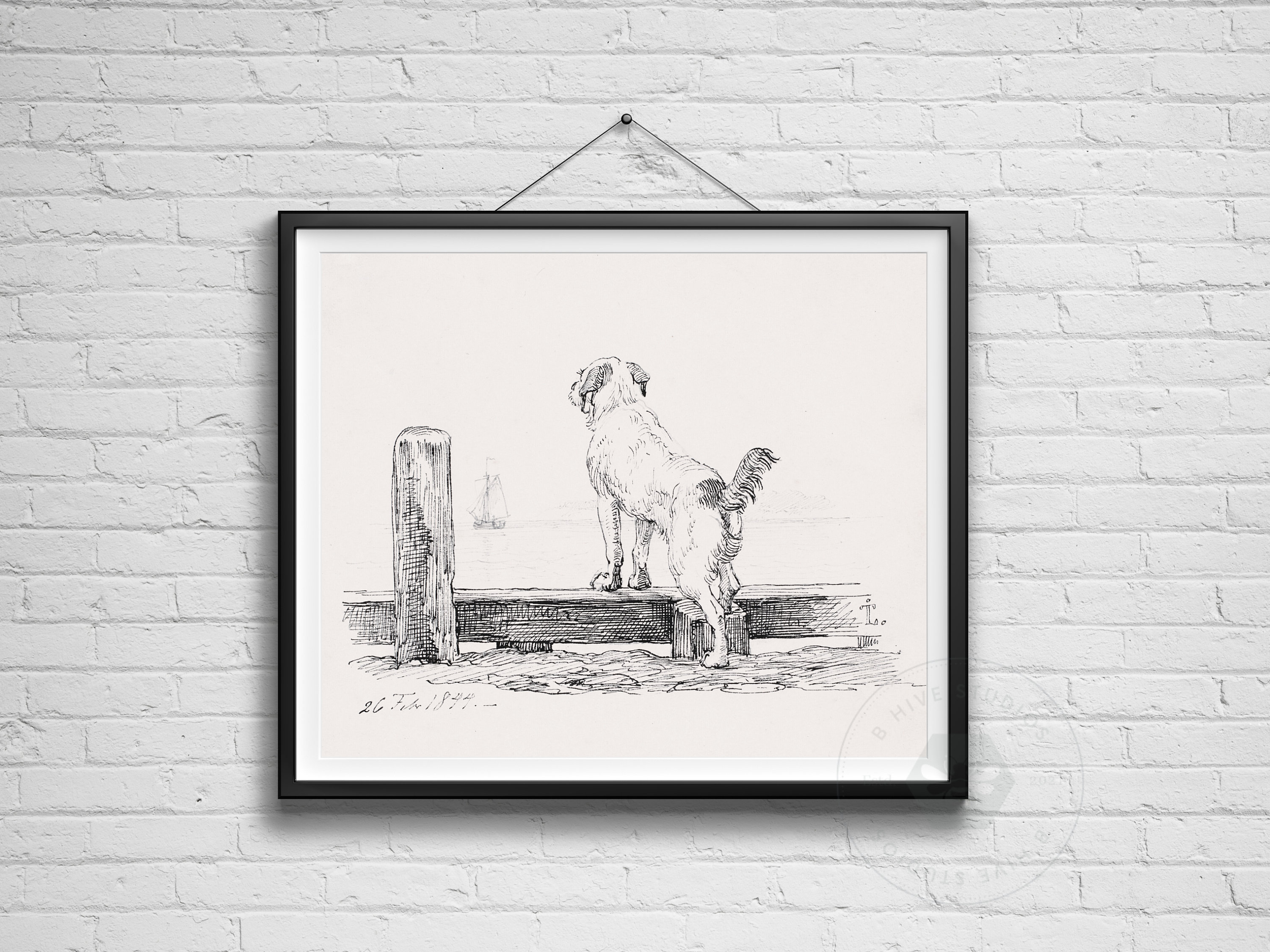 Vintage Nursery Dog Prints Puppy Dog Illustration Boy Wall - Etsy