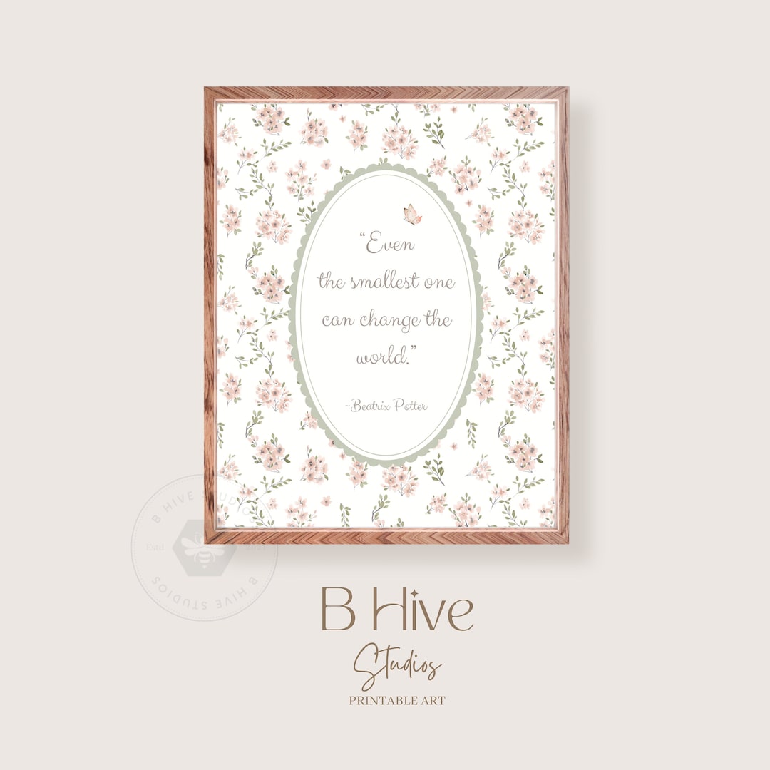 Peter Rabbit Nursery Art Print, Peter Rabbit Quote, Beatrix Potter ...