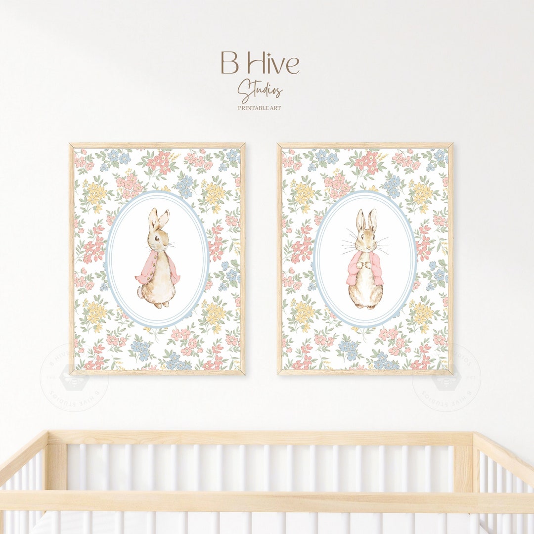 Peter Rabbit Nursery Art Prints, Beatrix Potter, Nursery Wall Art ...