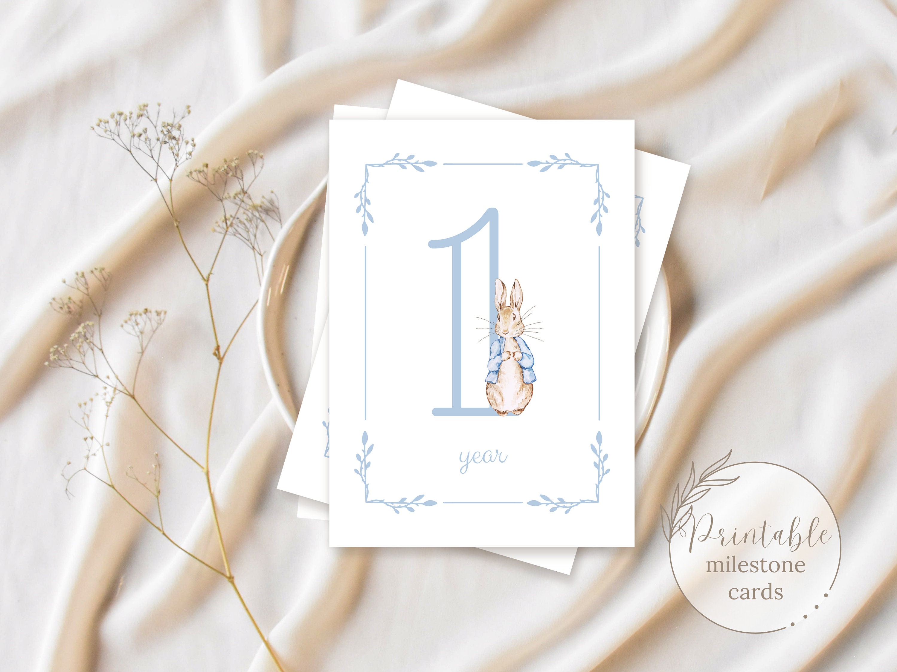 Baby Milestone Cards, Peter Rabbit Prints, Baby Gift, New Mom Gift ...