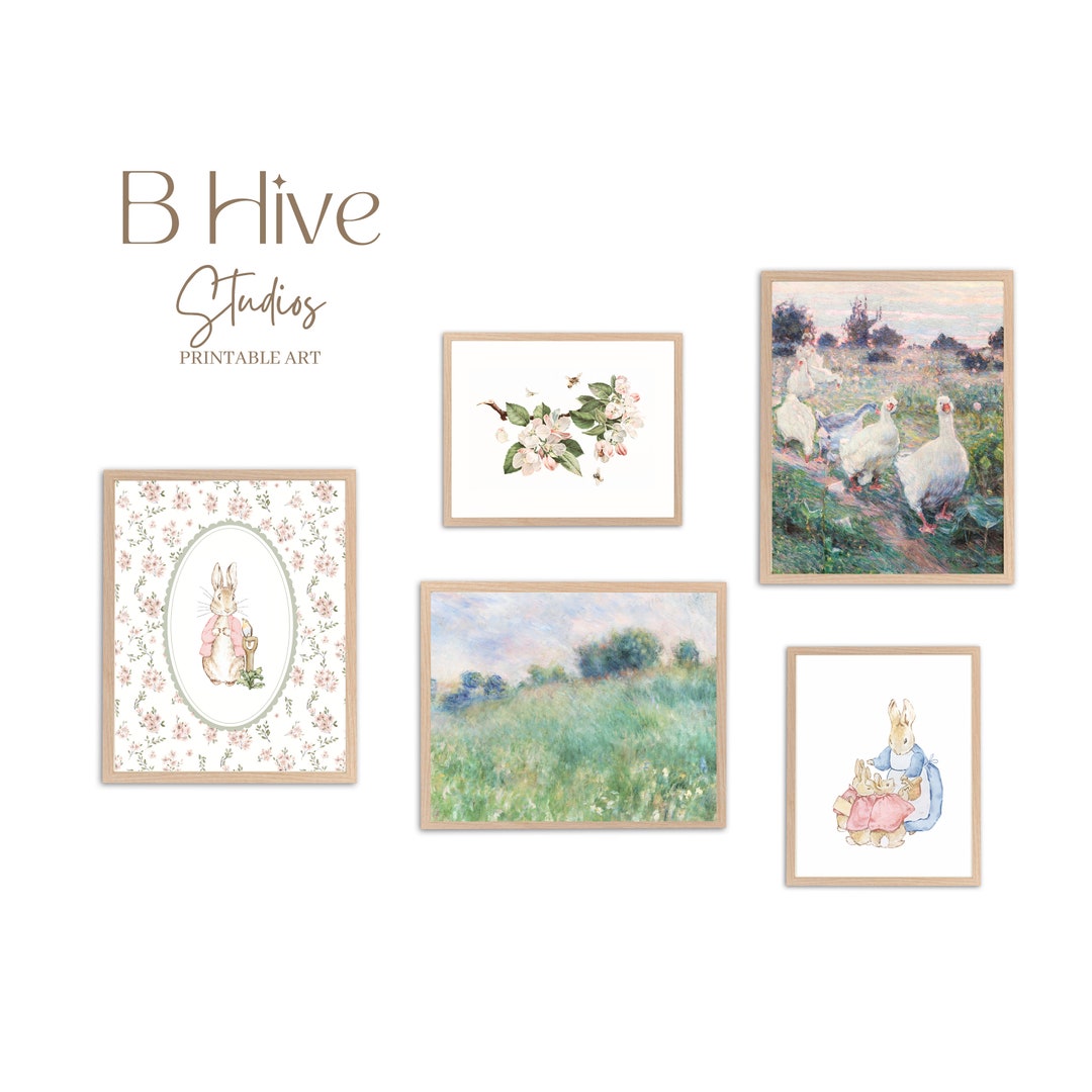 Peter Rabbit Nursery Art, Vintage Wall Prints, Beatrix Potter Book ...