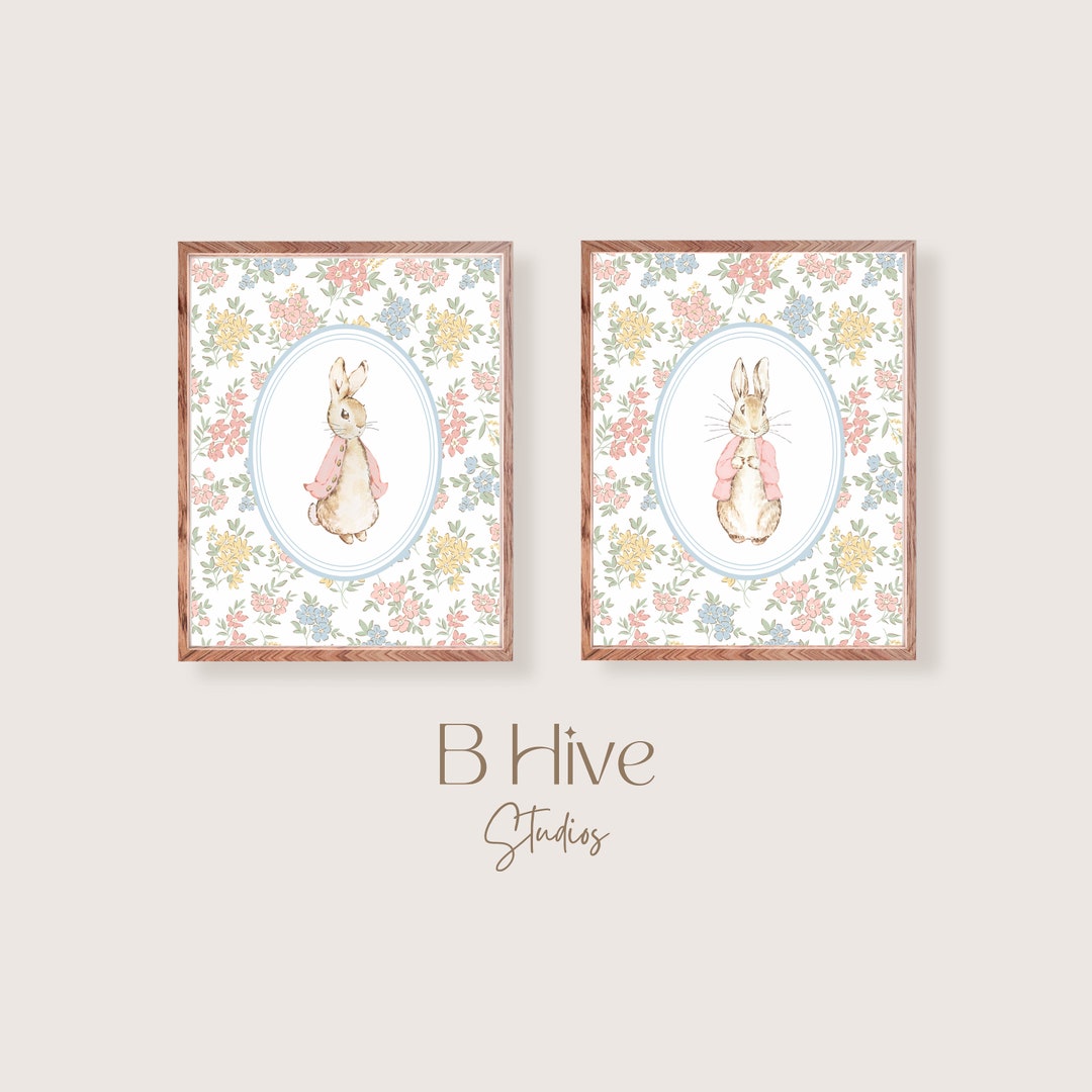 Peter Rabbit Nursery Art Prints, Printed and Mailed Art, Nursery Wall ...