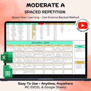 Spaced Repetition Student Planner Digital Template Study Planner ...