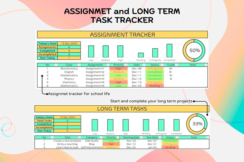 Spaced Repetition Student Planner Template to Do List Planner Task ...