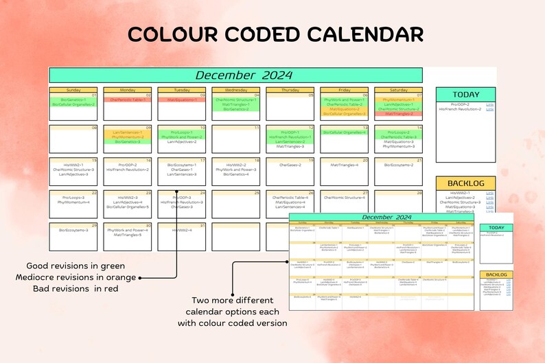Spaced Repetition Student Planner Digital Template Study Planner ...