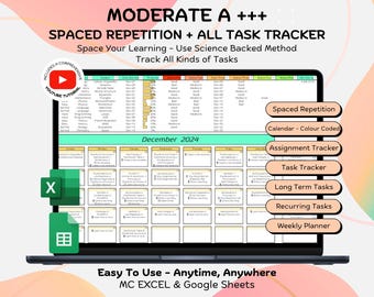 Spaced Repetition Revision Planner DIGITAL PRINTOUT - Etsy