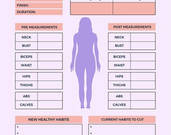Ultimate Fitness Tracker: Before & After Measurements + Inspirational ...