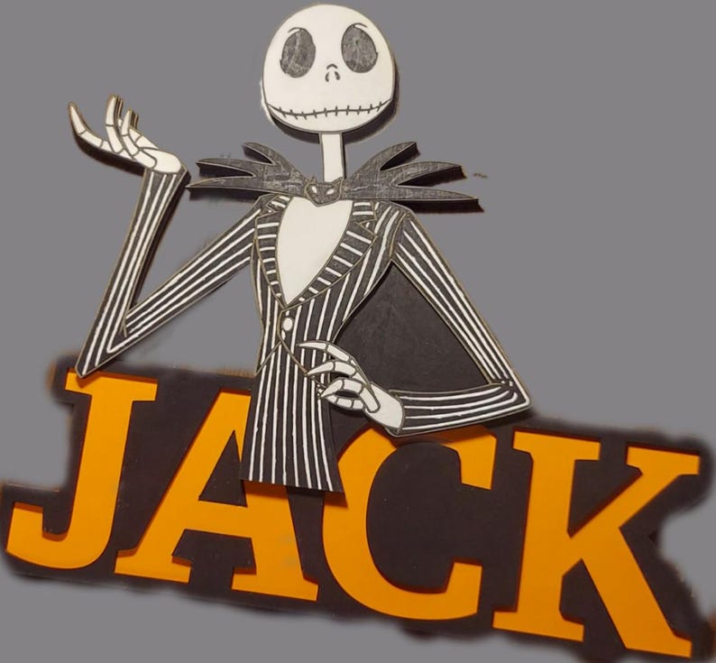 Jack Skellington SVG: 3-layer Nightmare Before Christmas Laser Cut File ...