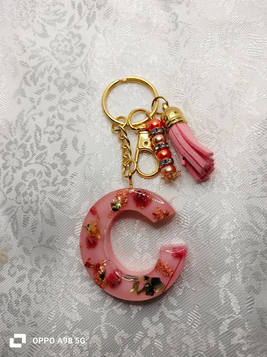 Resin Letter C Keychain - Etsy
