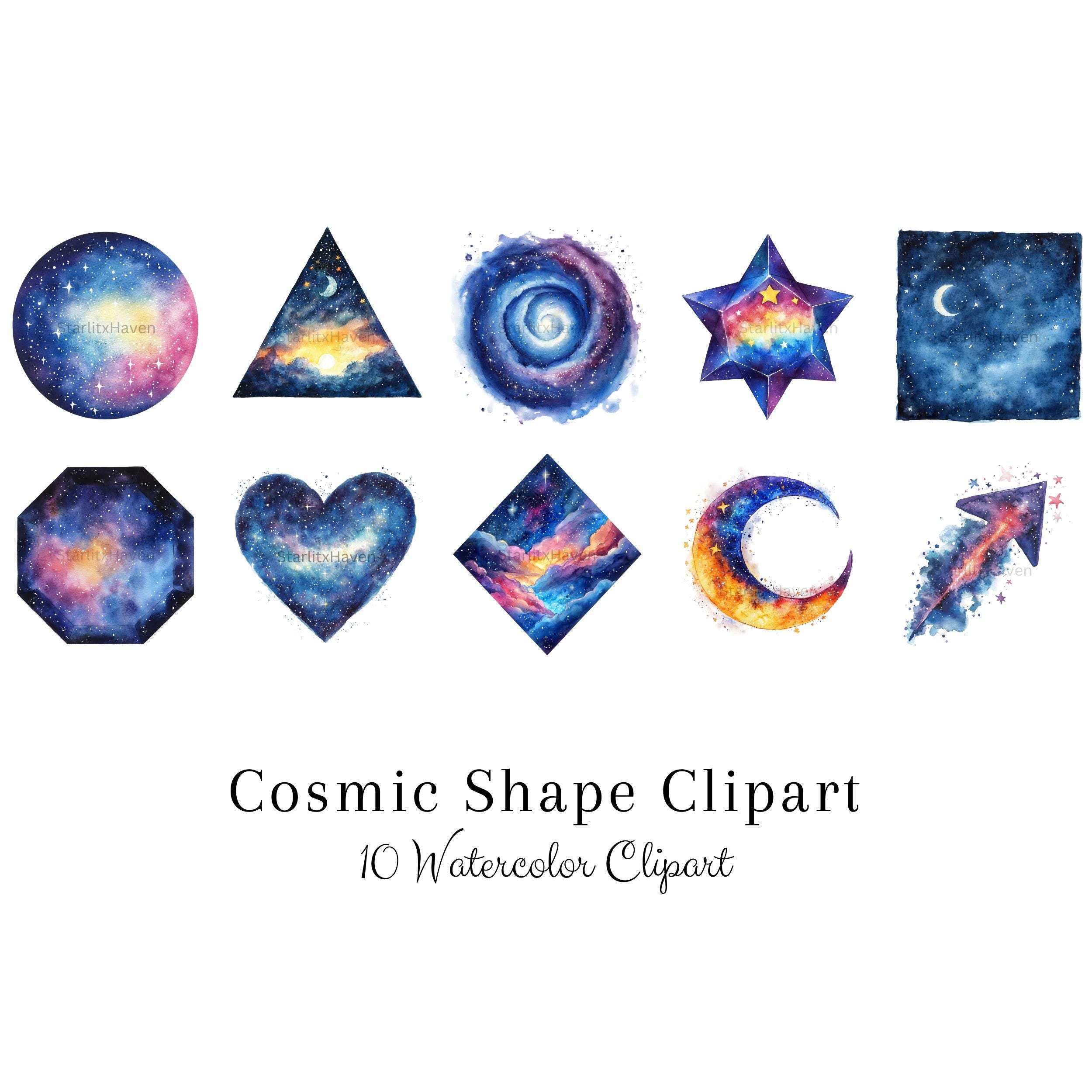 Cosmic Shape Clipart Stars, Hearts,4k PNG ,transparent Background ...