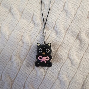 Chococat Phone Charm Strap Kawaii, Sanrio, Handmade, Polymer Clay - Etsy