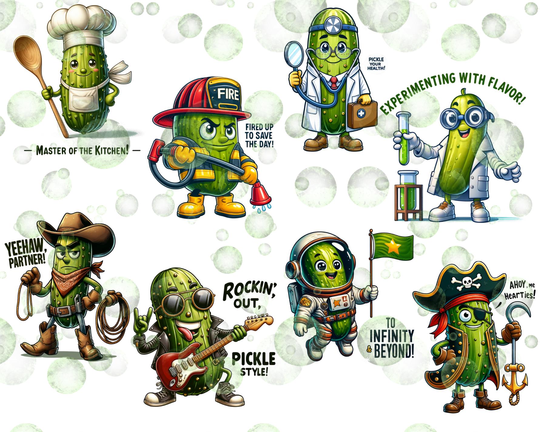 Cute Pickle Character Quote Sublimation, Pickles Svg Bundle Cricut ...