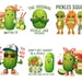 Cute Pickle Character Quotes Sublimation, Pickles Svg Bundle Cricut ...