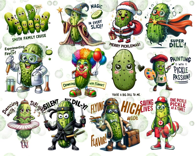 Cute Pickle Character Quote Sublimation, Pickles Svg Bundle Cricut ...