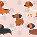 Dachshund Clipart Bundle - 30 PNG Cute Adorable Puppy Stickers, Cute ...