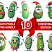 Santa Pickle Sublimation: Christmas PNG Clipart Bundle (digital ...