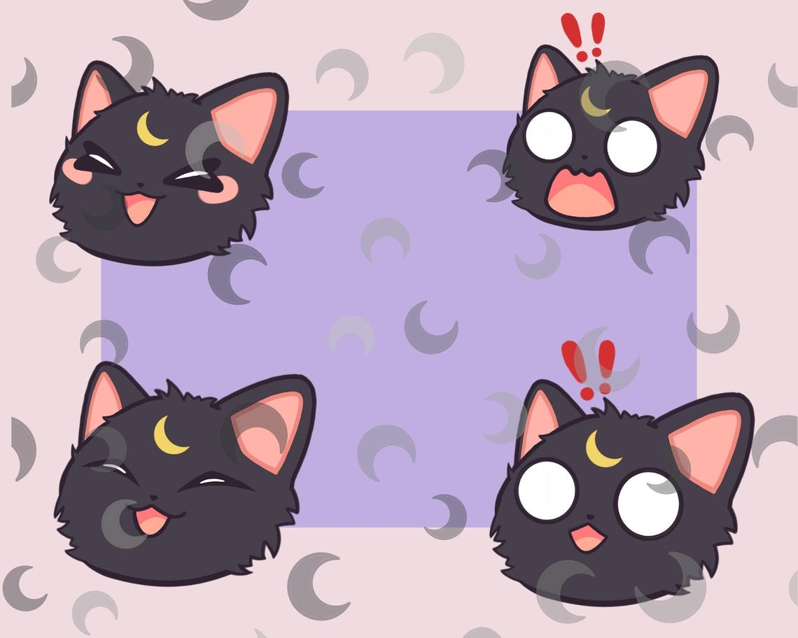 Lunar Cat Clipart Bundle Moon Cat PNG File, Lunar Cat Png, Floral Cat ...