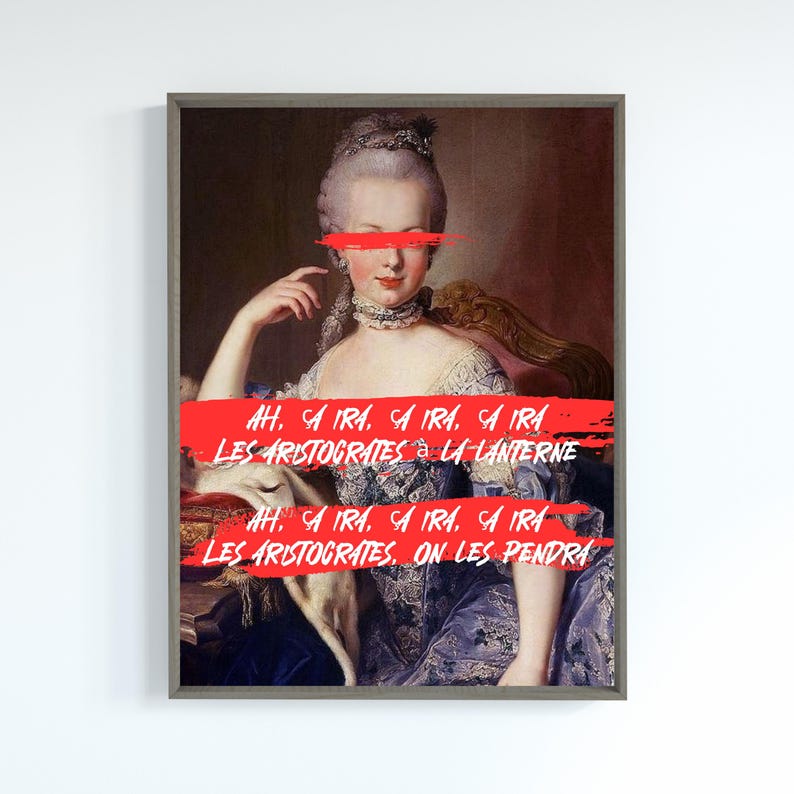 French Revolution Art - Printable Marie Antoinette - Pink Wall Print ...