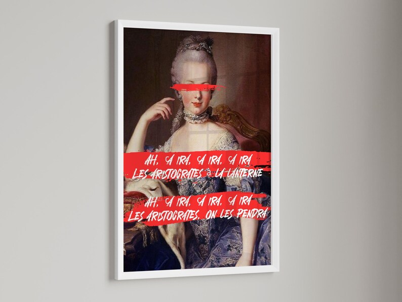 French Revolution Art - Printable Marie Antoinette - Pink Wall Print ...