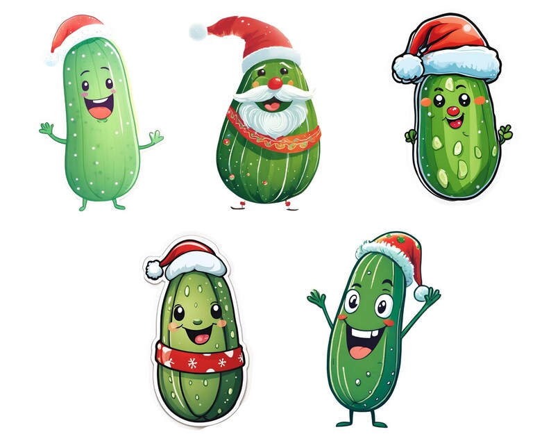 Santa Pickle Character Sublimation, Pickles Svg Bundle Cricut Pickles ...