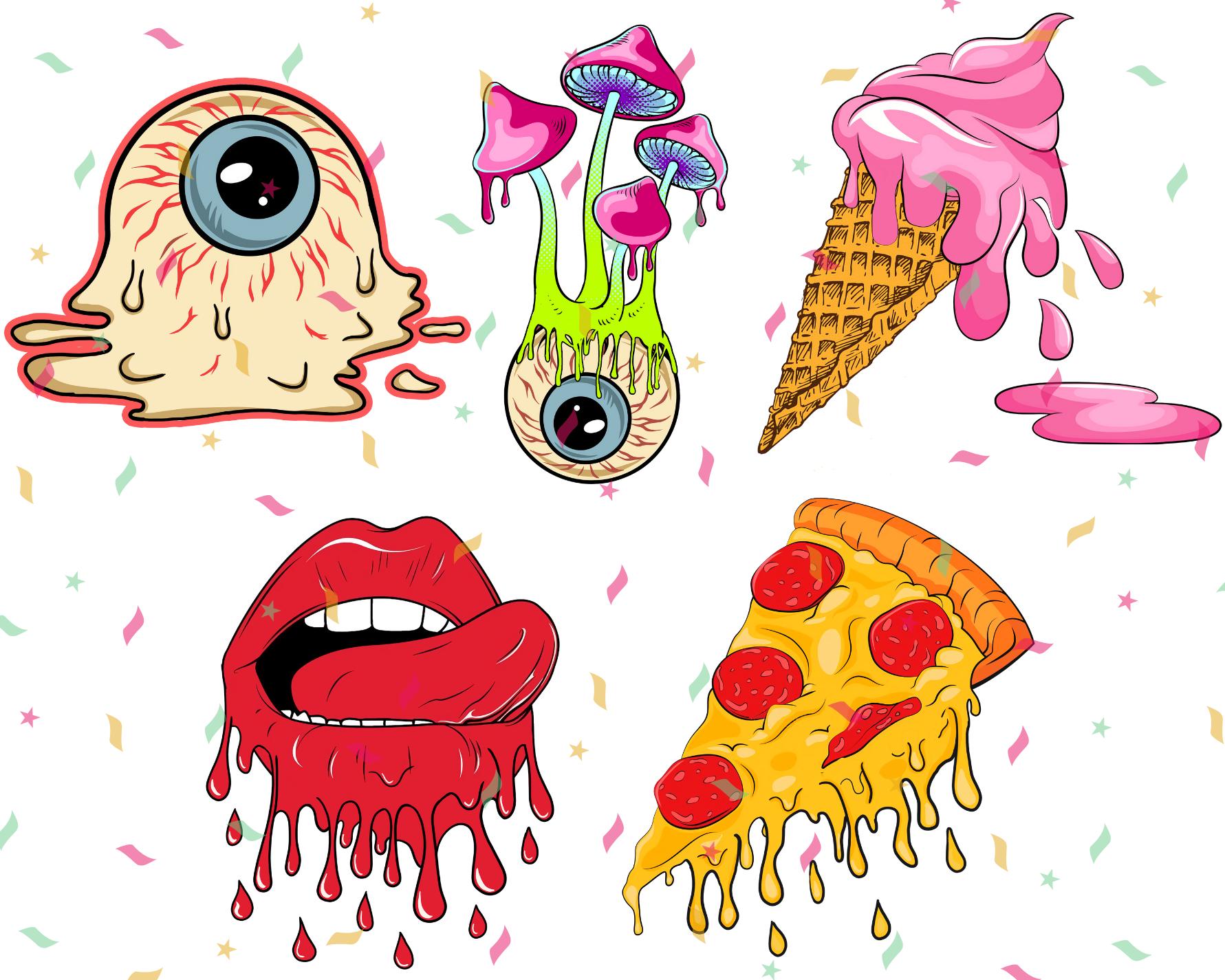Melting Graphic Design Bundle, Melting Pizza, Melting Food, Melting Png ...