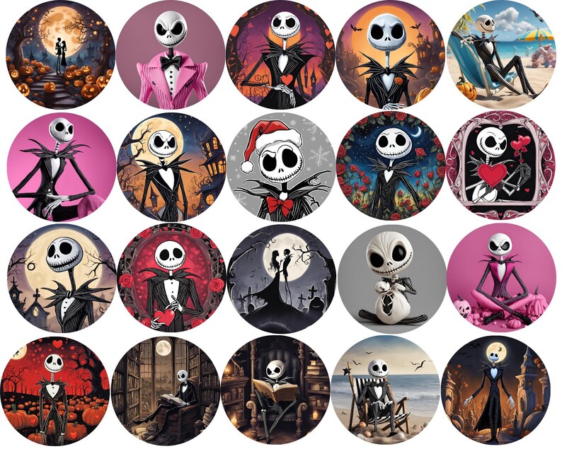 Nightmare Before Christmas PNG Stickers: Jack Skellington Clipart ...