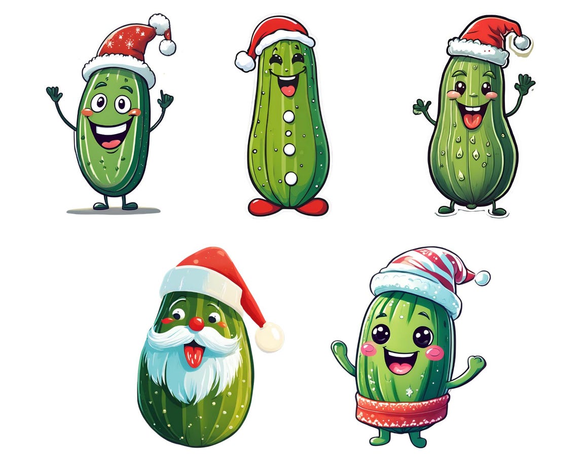 Santa Pickle Sublimation: Christmas PNG Clipart Bundle (digital ...