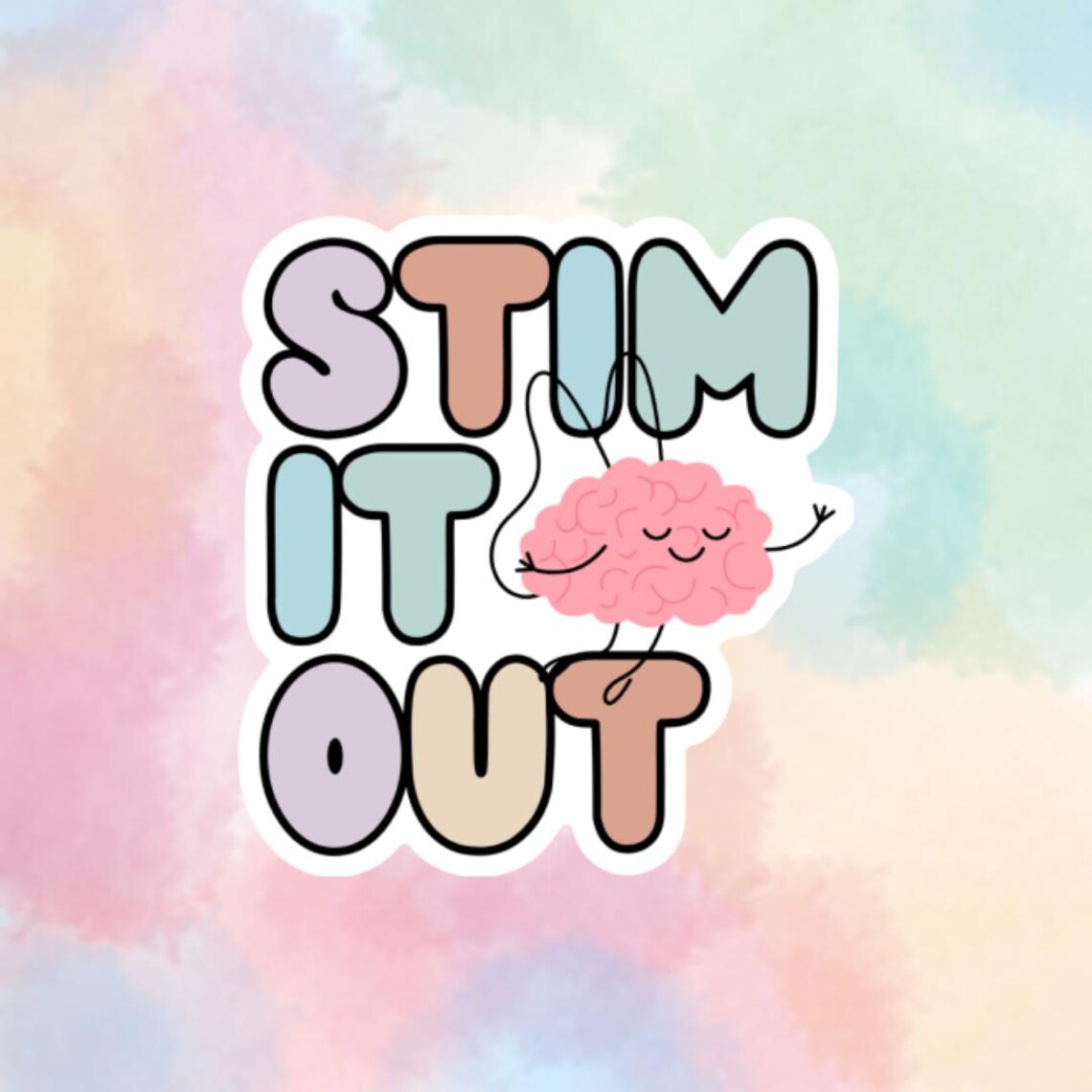 Stim It Out Sticker – Fun and Supportive Design for Neurodiversity, ABA ...