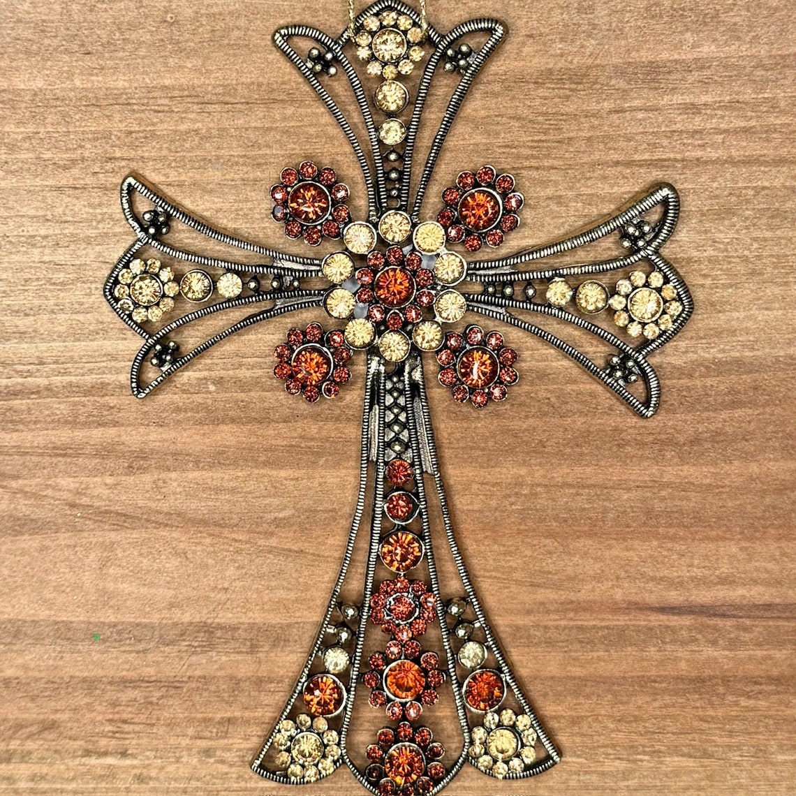 Large Jeweled Cross Ornament - Etsy