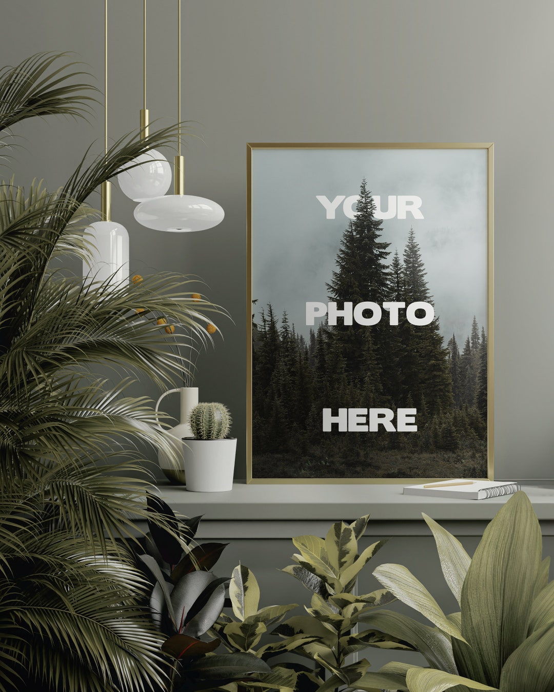 High-resolution Frame Mockup: Photoshop Template (.PSD) - Etsy