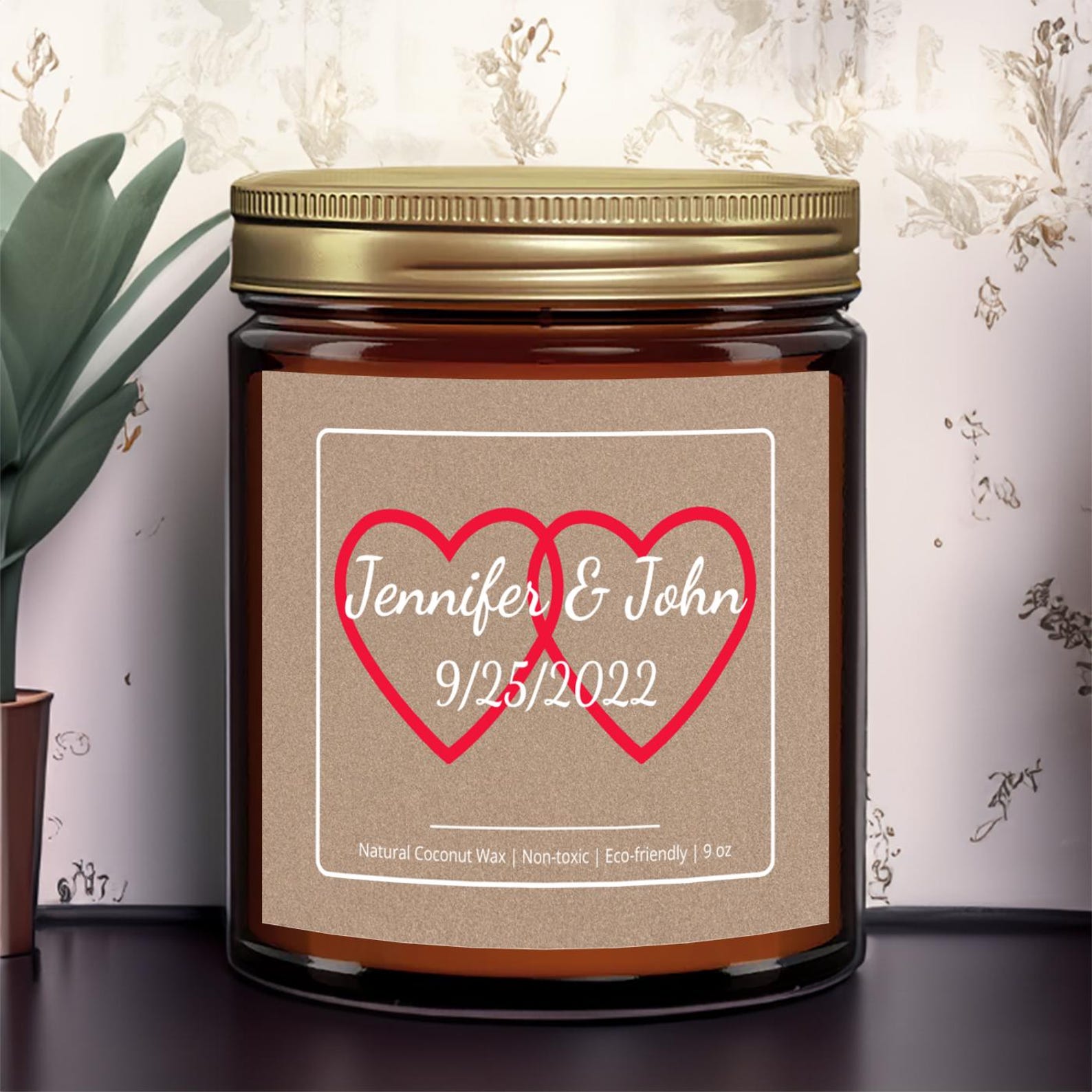 Personalized Anniversary Gift, Customized Anniversary Candle Gift ...