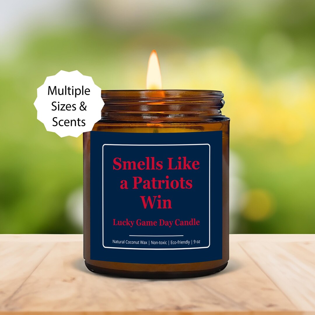 Patriots Win Candle Gift, New England Patriots Gift, Patriots Lucky ...